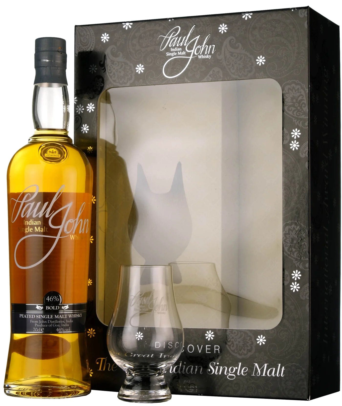 Paul John Bold Glass Gift Pack 70cl, Threshers, India | Single Malt ...