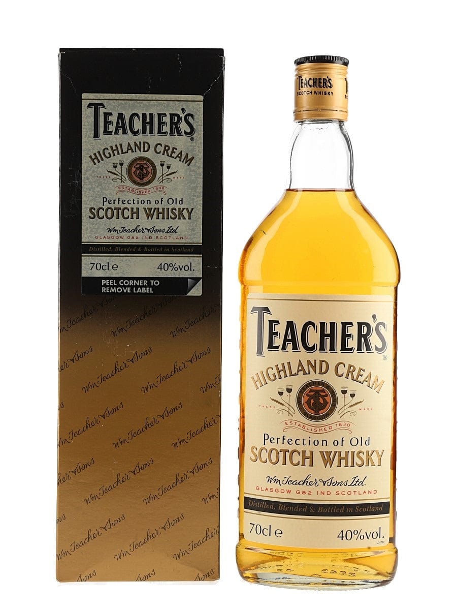 Teacher's Highland Cream Blended Scotch Whisky BBot 1990s Gift Box 70cl ...