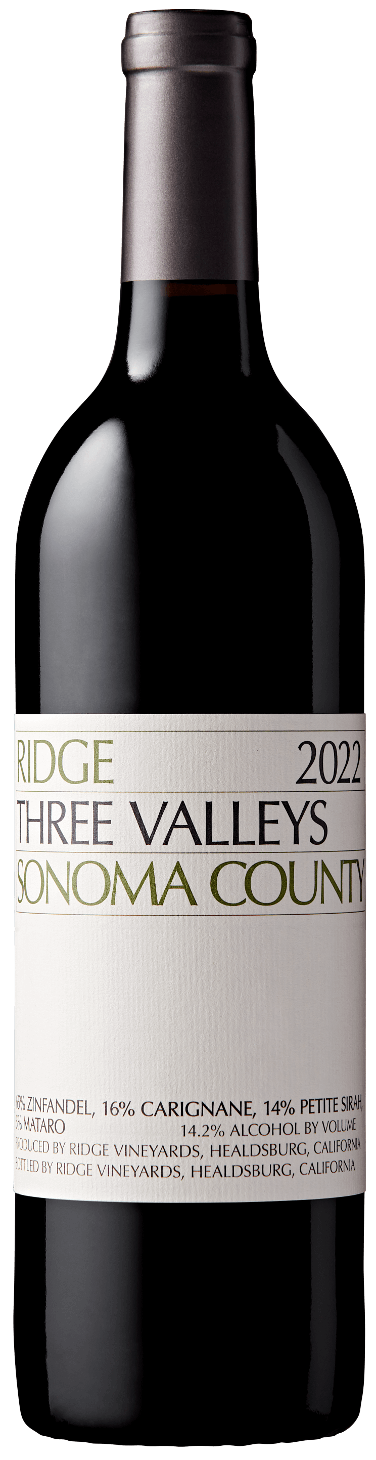 Ridge Vineyards Three Valleys 2022 75cl, Threshers, United States | Red ...