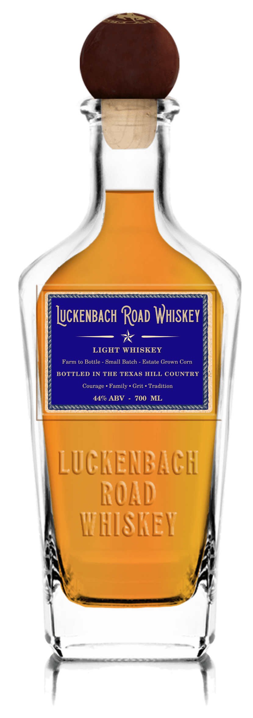 Luckenbach Road American Light Whiskey 70cl, Threshers, United States ...