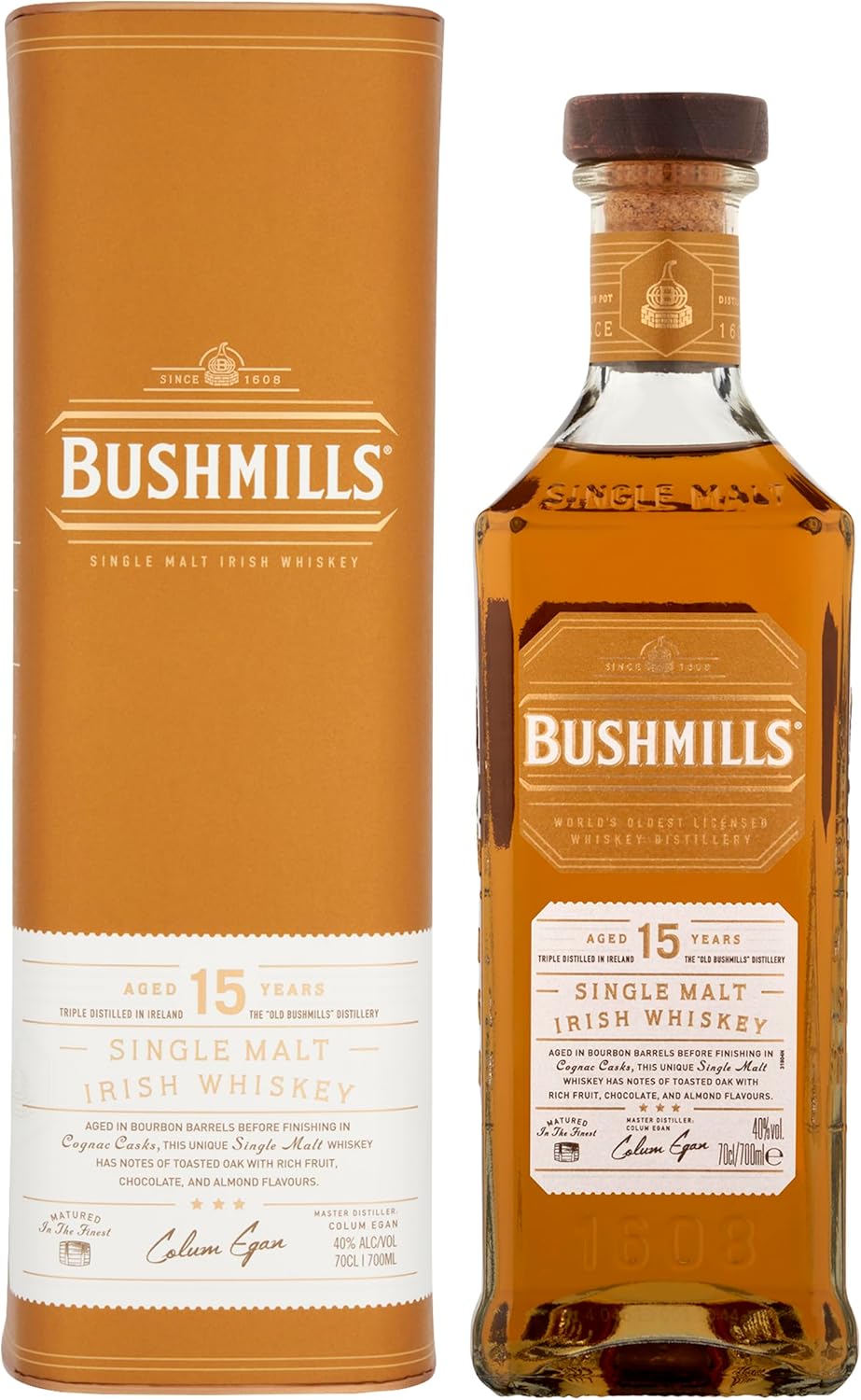 Bushmills 15 Year Old Single Malt Irish Whiskey 70cl, Threshers ...
