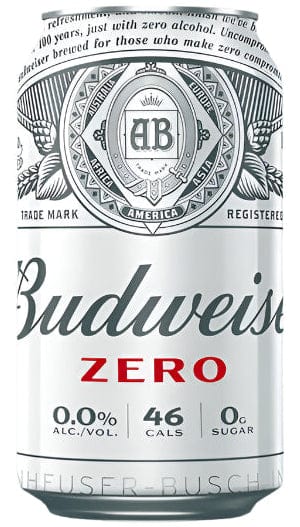 Budweiser Zero 00.0 Alcohol Free Lager Beer Cans 4x330ml, Threshers ...