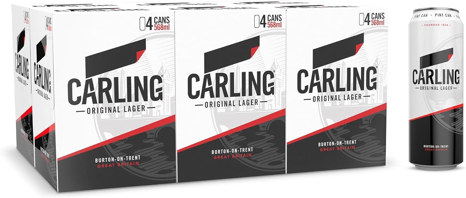 Carling Lager Pint Cans 24x568ml Pm £6.99, Threshers | Lager Beer ...