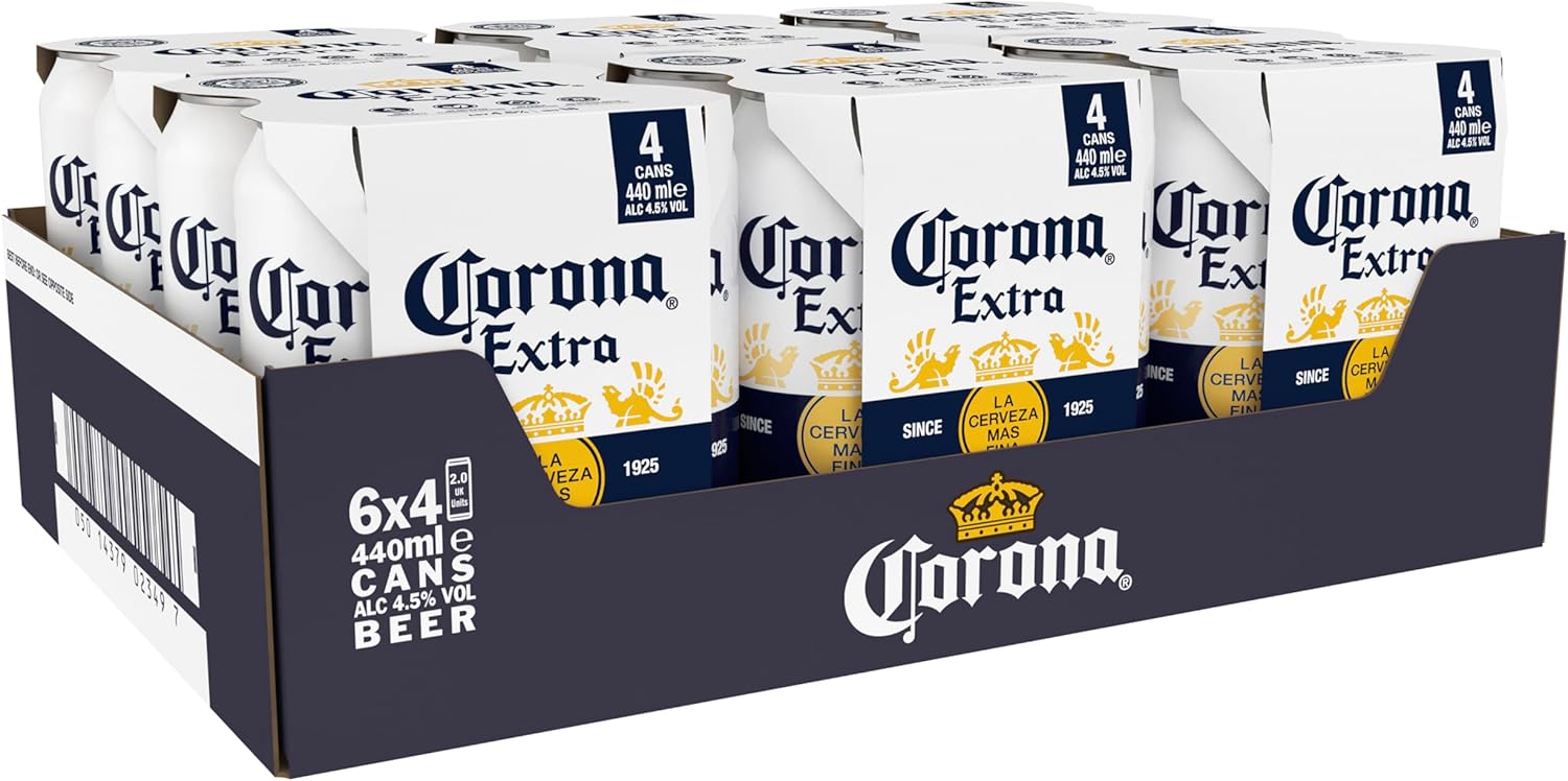Corona Extra Lager Beer Cans 24x440ml, Threshers | Lager Beer | Threshers