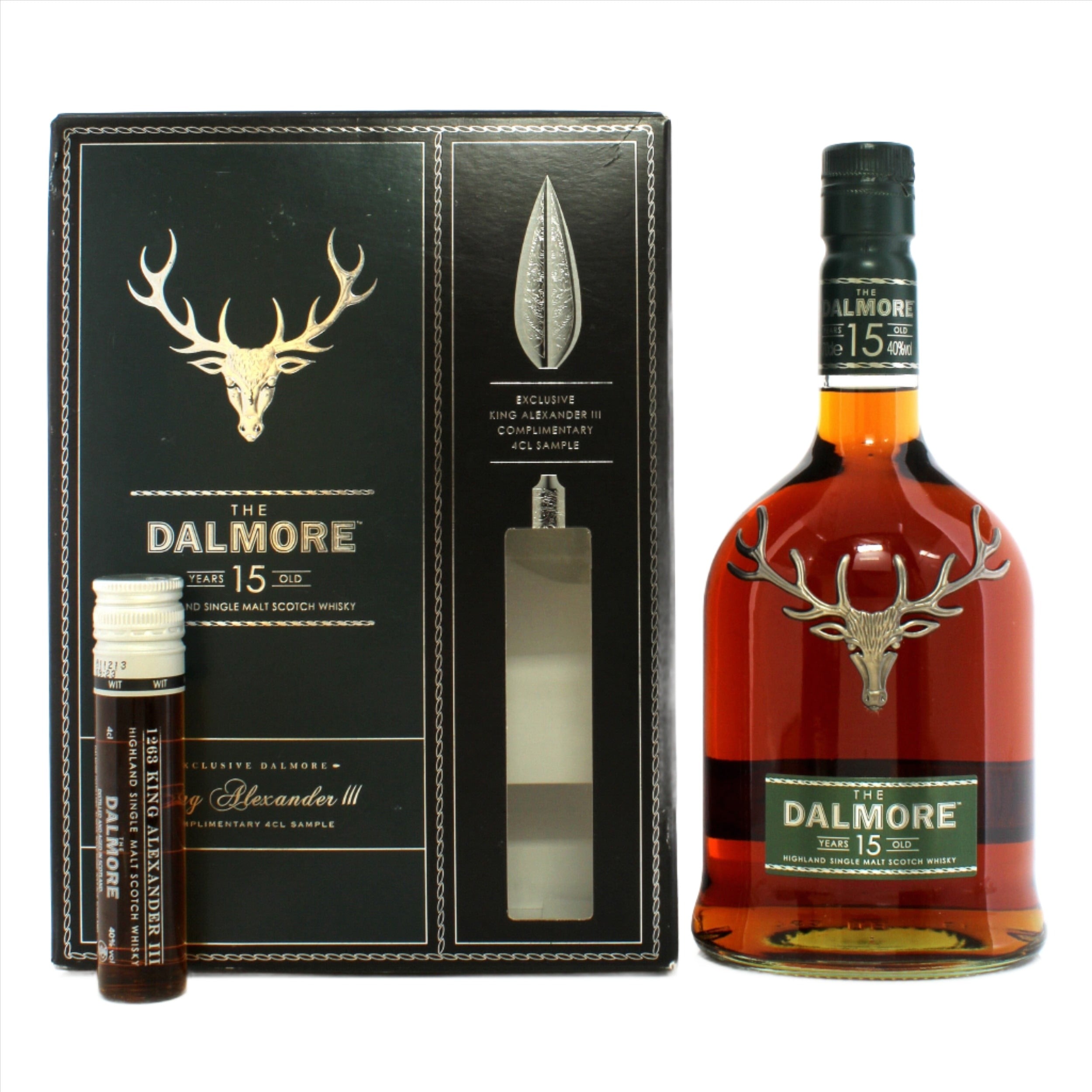 The Dalmore 15 Year Old Single Malt Scotch Whisky with 4cl King ...