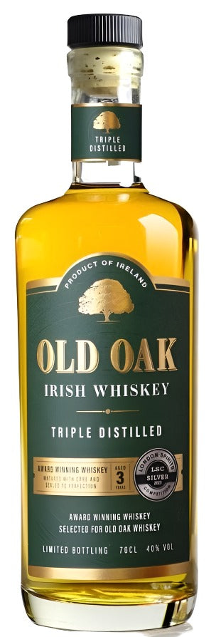 Old Oak 3 Year Old Triple Distilled Irish Whiskey 70cl, Threshers ...
