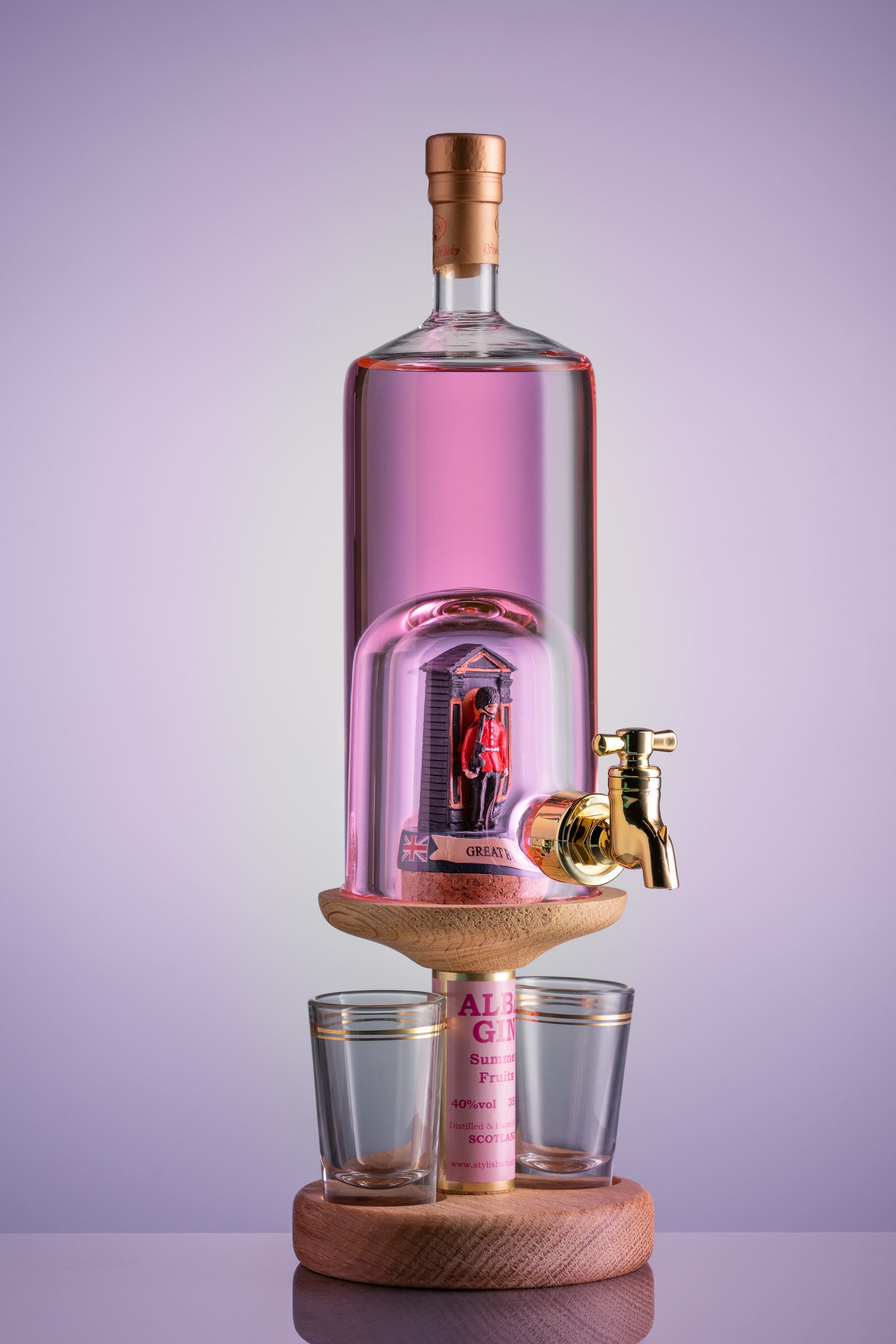 King Richard Refillable Rum Decanter & 2 Glasses 35cl, Threshers ...