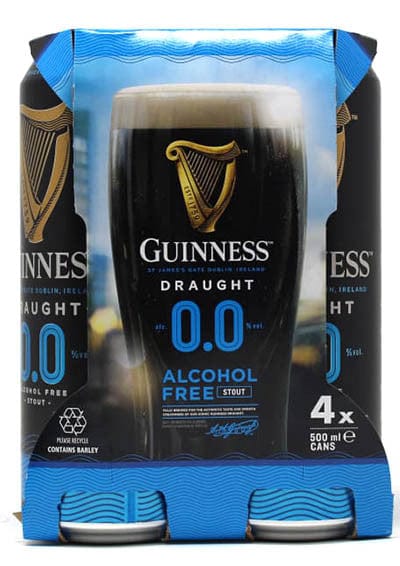 Guinness 0.0% Alcohol Free Draught Stout 4x440ml – Threshers