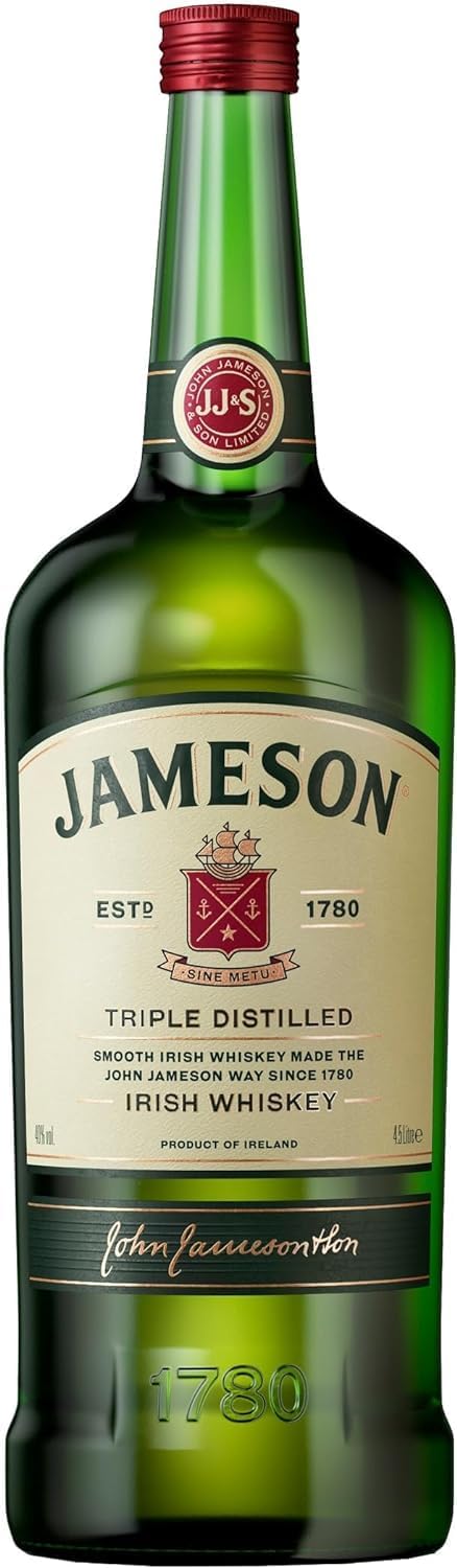 Jameson Original Blended Triple Distilled Irish Whiskey 4.5l, Jameson ...