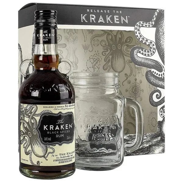 The Kraken Black Spiced Rum Mason Jar Gift Pack 35cl – Threshers