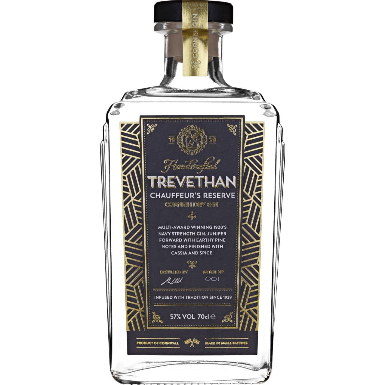 Trevethan Chauffeur's Reserve Navy Strength Cornish Gin 70cl, Threshers ...
