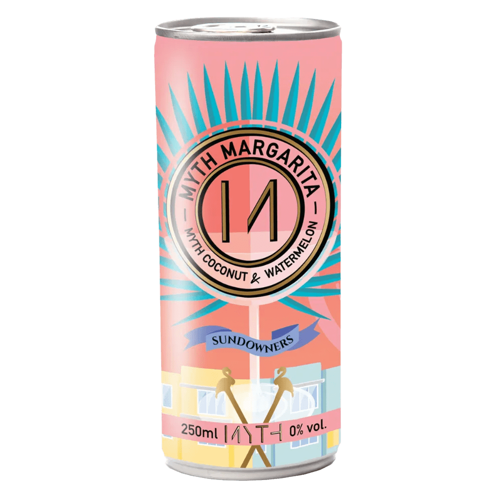 Myth Coconut and Watermelon Margarita Ready to Drink Alcohol Free Cans ...