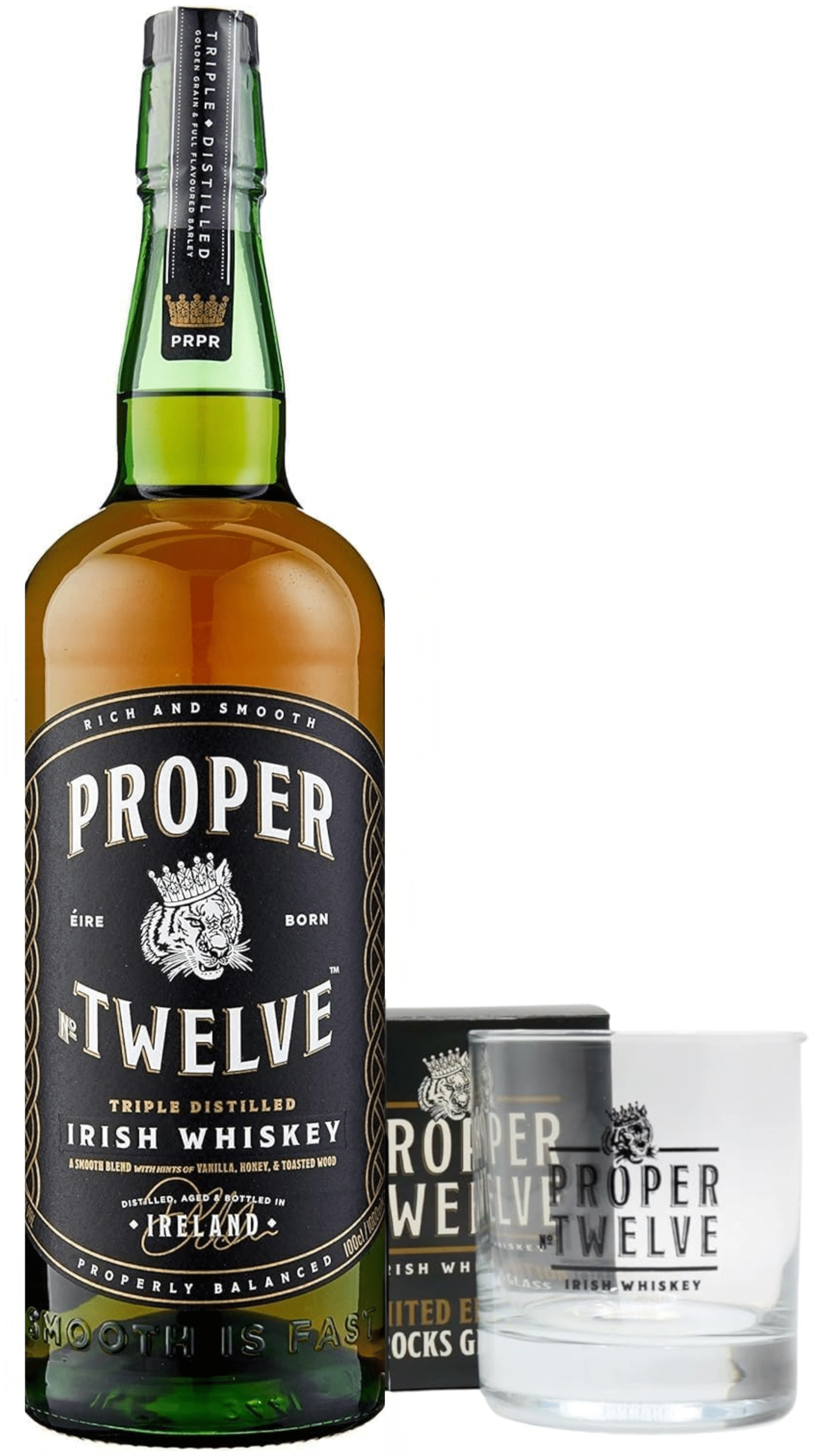 Proper NNo Twelve Blended Irish Whiskey & Glass 70cl, Proper NNo Twelve ...