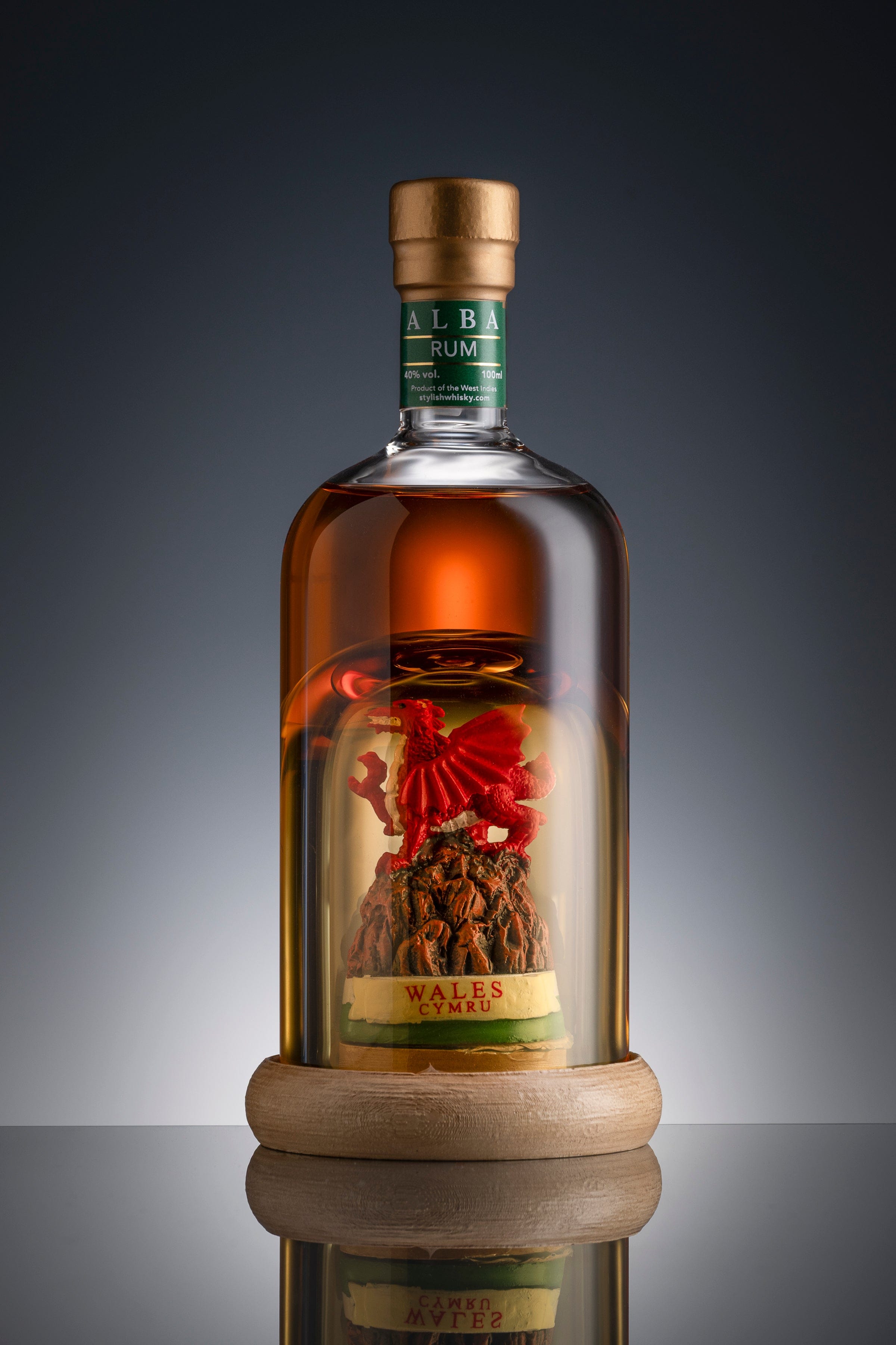 Welsh Dragon Mini Refillable Rum Decanter 10cl, Threshers, United ...