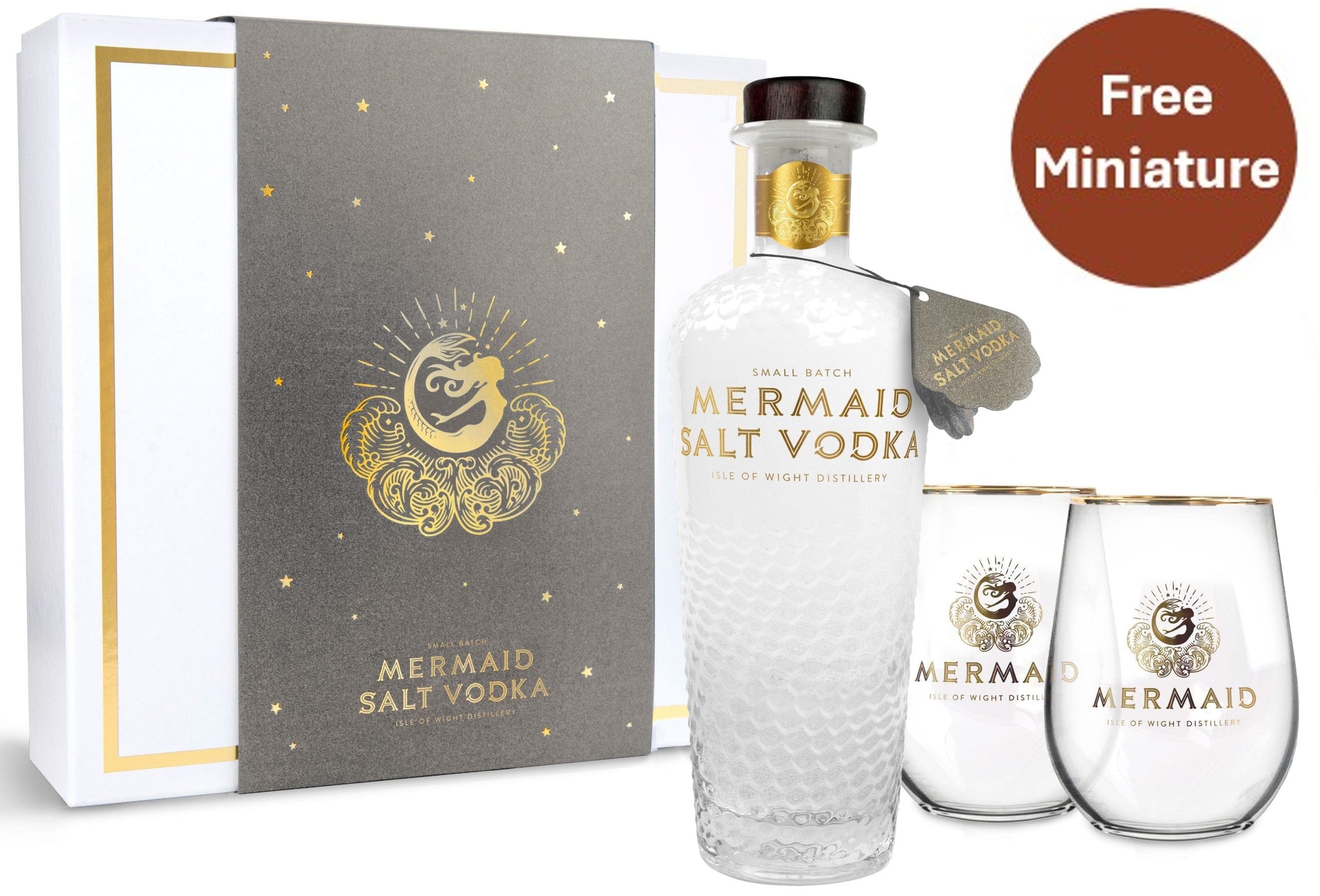 Mermaid Salt Vodka Gift Set with Glasses 70cl, Threshers | Salt Vodka ...