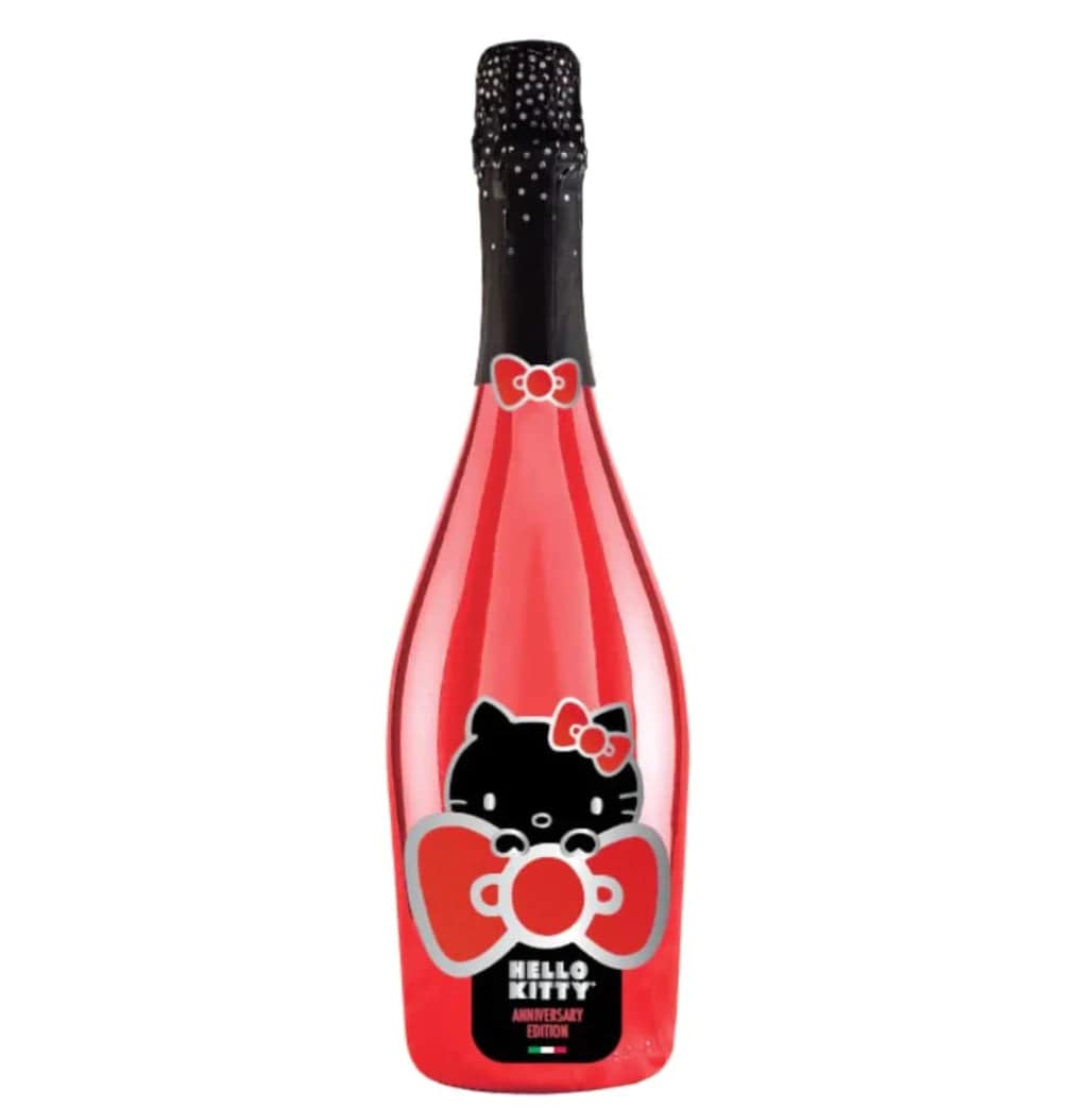 Hello Kitty Sparkling Rosé Wine Anniversary Edition 75cl, Threshers ...