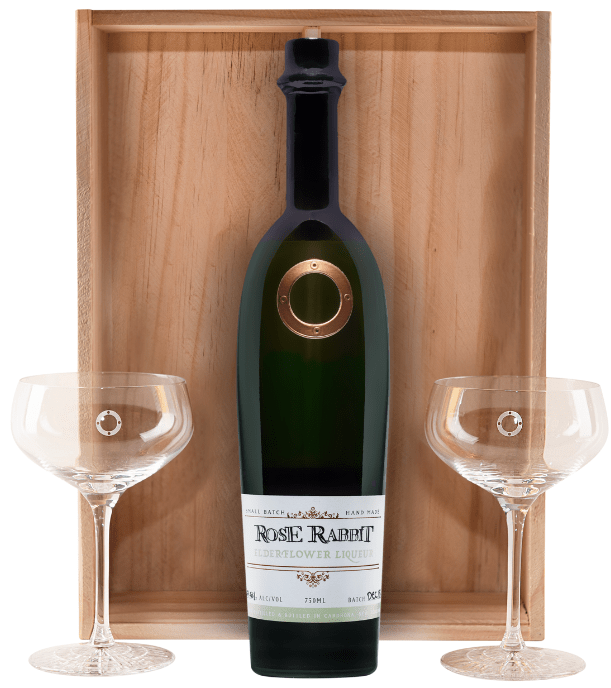 Rose Rabbit Elderflower Liqueur & Glass Set 70cl, Threshers ...