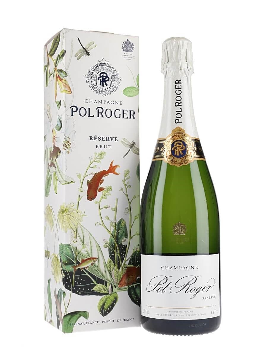 Pol Roger Brut Reserve Champagne Gift Box 75cl, Threshers, France ...