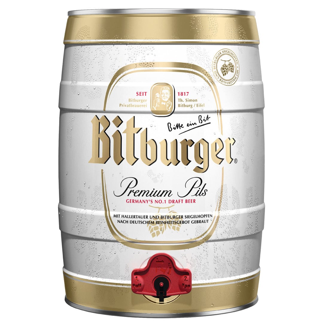 Bitburger Pilsner Mini-Keg 5L – Threshers