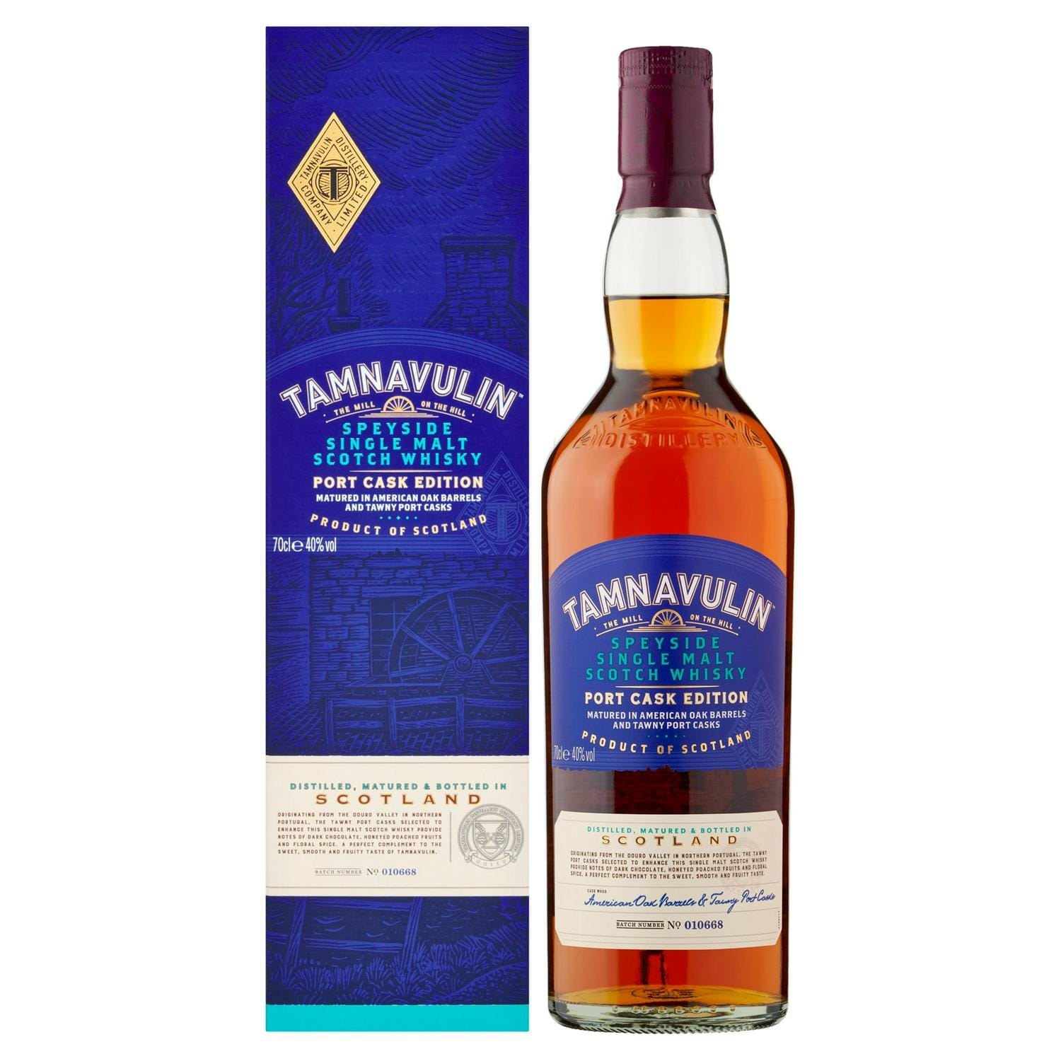 Tamnavulin Speyside Single Malt Scotch Whisky Port Cask Edition 70cl ...