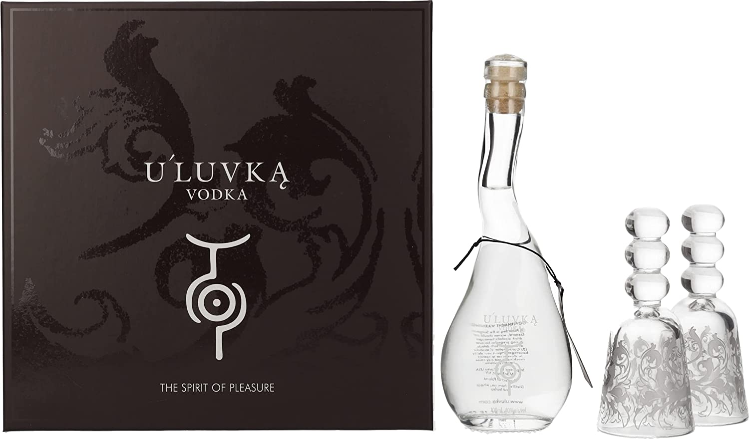 U'luvka Vodka Gift Pack 10cl with 2 X Glasses, Threshers | Vodka ...