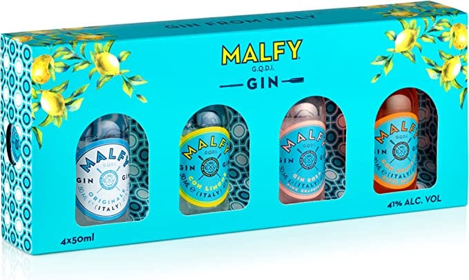 Malfy Italian Gin Miniatures Gift Box Selection 4x5cl, Threshers | Gin ...