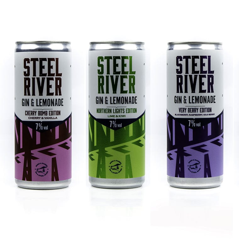 Steel River Gin & Lemonade Mixed Box Cans 12x250ml, Threshers | Gin ...