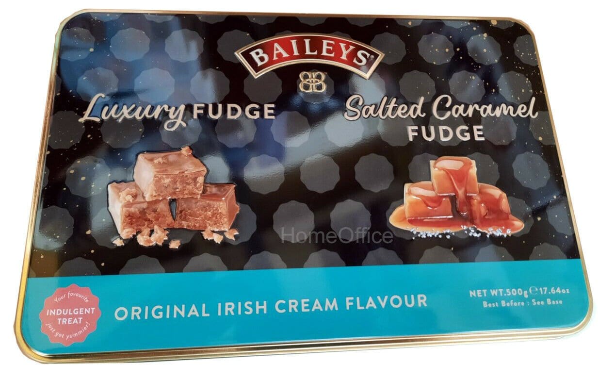 Baileys Luxury Fudge and Salted Caramel Fudge 500g Tin, Threshers ...