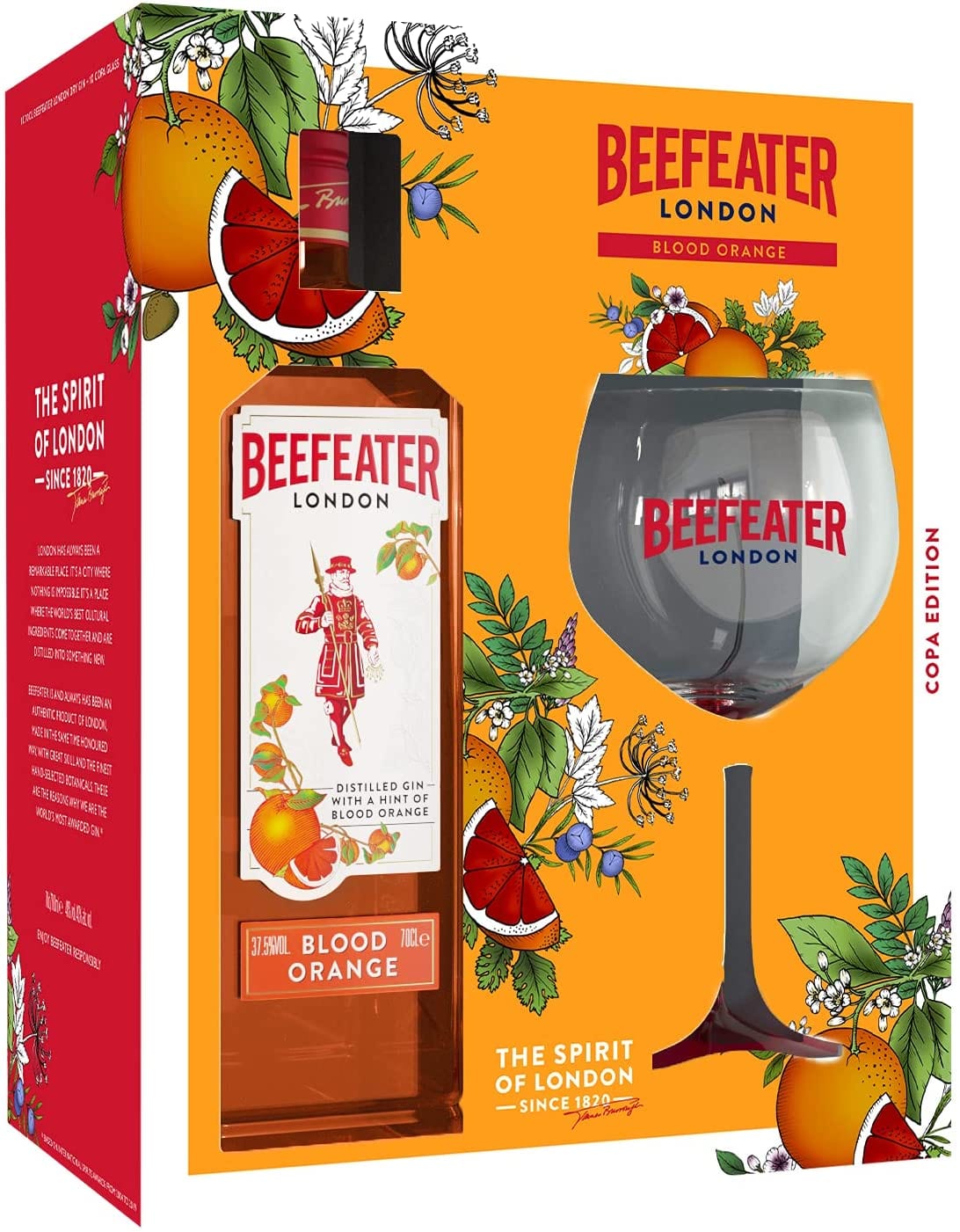 Beefeater Blood Orange Flavoured Gin Glass Gift Set 70cl, Threshers ...