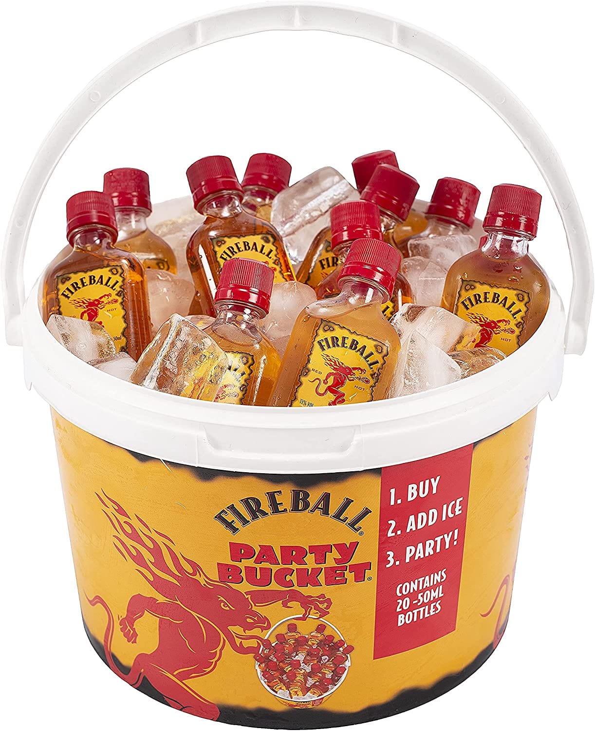 Fireball Cinnamon Whisky Liqueur Party Bucket 20x5cl, Threshers ...