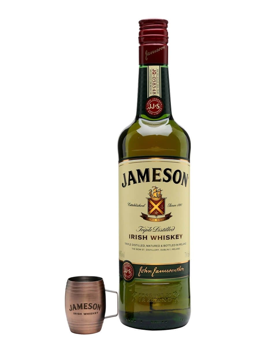 Jameson Irish Whiskey with Copper Cup Gift 1l, Threshers | Blended ...
