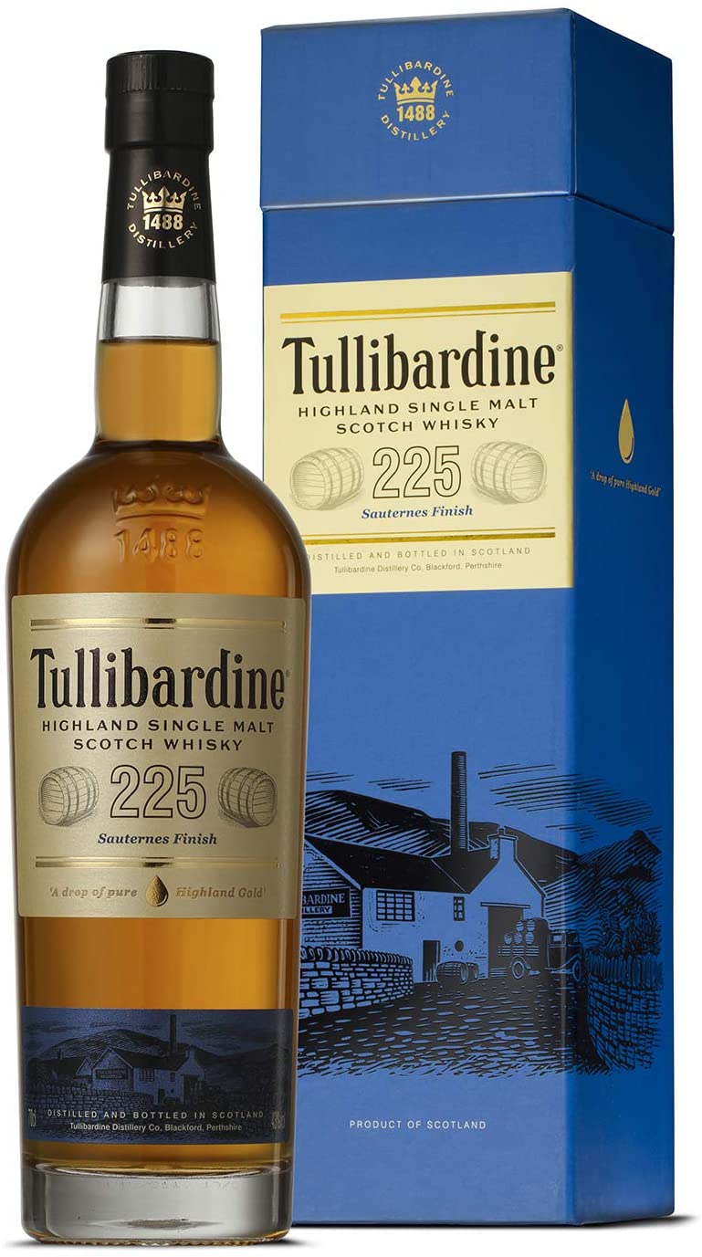 Tullibardine 225 Sauternes Finish Highland Single Malt Scotch Whisky 70cl, Tullibardine ...